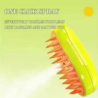 China Pet Steam Massage Brush 11.8x6.8x5.5cm ABS Silicone Pet Grooming Comb for sale