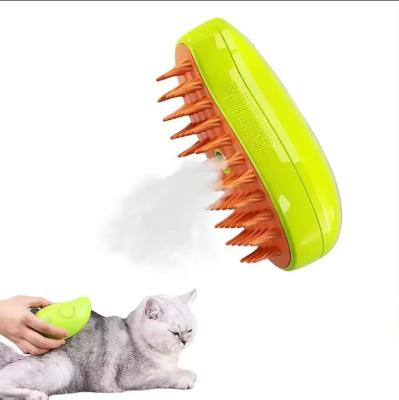 China Pet Steam Massage Brush 11.8x6.8x5.5cm ABS Silicone Pet Grooming Comb for sale