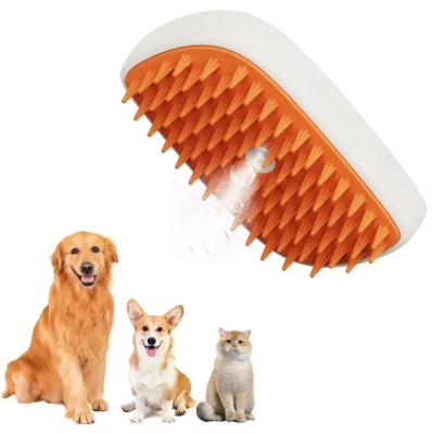 China Wholesale 3 in 1 Pet Steam Massage Brush 11.8x6.8x5.5cm Electric Grooming Comb with Anti-Floating Spray for sale