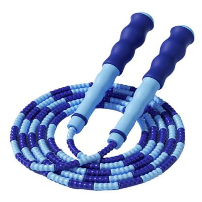 China Bamboo Jump Rope with Adjustable Nylon Rope 2600mm and PVC Beads for Fitness Training for sale