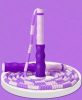 China Adjustable Beaded Skipping Rope for Kids Teens 2600mm Nylon Rope PP TPE Handle for sale