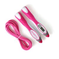 China Anti-Slip Handle Weighted Jump Rope 280g Pink Speed Workout Skipping Rope 300cm for sale