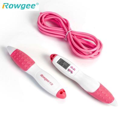 China PVC Jump Rope 300cm Purple ABS Rubber Handle Skipping Rope for Home Fitness for sale