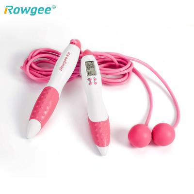 China Adjustable 2.5M Pink Jump Rope for Aerobic Exercise PVC Rope ABS Handle 157g for sale