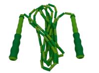 China Green Unisex Bamboo Indoor Skipping Rope Exercise Rope for Kids 2600mm Adjustable for sale