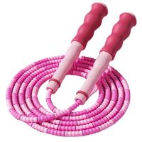 China Adjustable Speed Jump Rope with 127 PVC Beads and 2600mm Nylon Rope for Fitness Training for sale