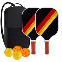 China Fiberglass Pickleball Set for Adults 2 Paddles 4 Outdoor Balls Carry Case 40x20cm for sale