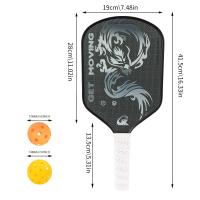 China Carbon Fiber Pickleball Racket 41.5x18.8x1.6cm 350g Competition Grade Titanium Alloy Wire for sale
