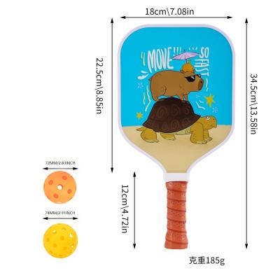 China Fiberglass Children Pickleball Racket Set 41.5cm Parent Child Beginner Toy Gift for sale