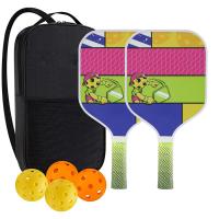 China Fiberglass Children Pickleball Racket Set 41.5cm Parent Child Beginner Toy Gift for sale