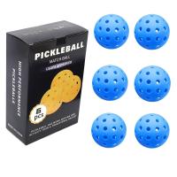 China 74mm 40 Hole Pickleball Rotational Injection Molded Luminous Ball 25g PE for sale