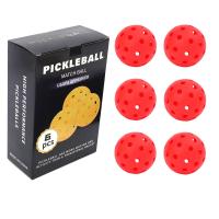 China 74mm 40 Hole Pickleball Rotational Injection Molded Luminous Ball 25g PE for sale