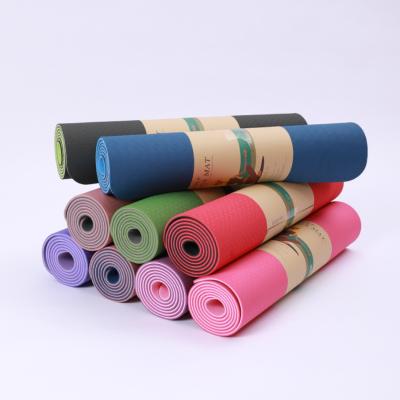 China TPE Yoga Mat 183x61x0.6cm Ultra Lightweight Portable for Home Studio Travel for sale