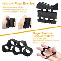 China Adjustable Hand Grip Strengthener Kit 5 Pack Black Grip Trainer Finger Exerciser Ring Stress Ball for Hand Wrist Forearm Training for sale