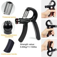 China 5 Piece Hand Grip Workout Kit Adjustable Hand Gripper Finger Stretcher Grip Ring Stress Ball for Hand Strength for sale