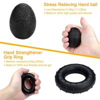China 5 Piece Hand Grip Workout Kit Adjustable Hand Gripper Finger Stretcher Grip Ring Stress Ball for Hand Strength for sale