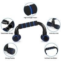 China Home Gym Equipment Set Ab Roller Push Up Bars Resistance Bands Jump Rope Mat 1.3kg for sale