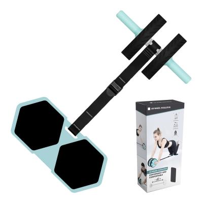 China Multifunctional Ab Roller Wheel Set 19cm with Knee Mat and Resistance Band for Home Core Training for sale
