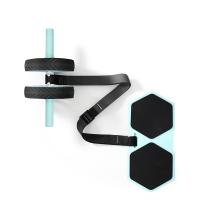 China Multifunctional Ab Roller Wheel Set 19cm with Knee Mat and Resistance Band for Home Core Training for sale