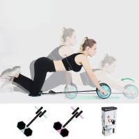 China Ab Roller Wheel 19cm Non-Slip Home Fitness Core Strength Training Kit with Adjustable Strap for sale