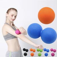 China TPE Peanut Massage Ball 63x126mm for Trigger Point Therapy Muscle Relief Travel Friendly for sale