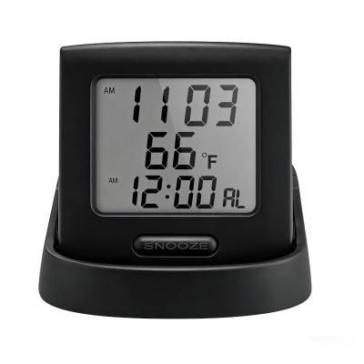 China Mini LCD Digital Alarm Clock 45g ABS Bedside Clock for Travel Home Custom Colors for sale