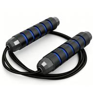 China Adjustable Jump Rope 3000mm PVC Steel Wire with 160g Removable Weights for Fitness Training for sale