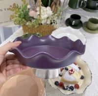 China Salad Bowl European Luxury Home Decor Serving Dessert Bowls Snacks Sliver Stand Decorative Porcelain Fruit Bowl for sale