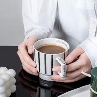 China Experience The Elegance Of Black And White Ceramic Mug Coffee Cup For Business Gifts for sale