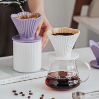 China Straight Ceramic Reusable Hand Brew Coffee Filter Cup Convenient For Office And Home for sale
