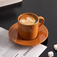 China Business Gifts Small Pottery Coffee Mugs With Spoon And Gift Box In Classic Nordic Design for sale