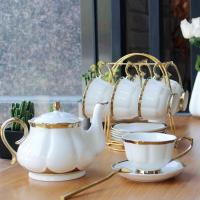 China Sustainable Luxury Gold Rim Porcelain Espresso Cappuccino Turkish Coffee Tea Cup Set for sale