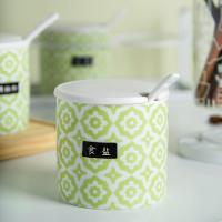 China Modern Design 250 Ml Stoneware Spice Jar Set Custom Porcelain Container For Seasoning for sale