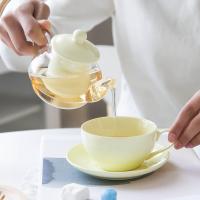 China Drinkware Type Coffee Tea Sets Europe Design Style Clear Glass Teapot Set with Infuser for sale