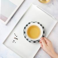 China Custom Logo Artwork Ceramic Coffee Serving Stackable Pot And Cup Saucer For One Set for sale
