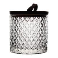China Modern Design Sustainable Kitchen Canister Set With Lid Crystal Storage Jars Set for sale
