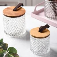 China Modern Design Sustainable Kitchen Canister Set With Lid Crystal Storage Jars Set for sale