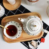 China Business Gifts Occasion Vintage Porcelain Tea Cups And Saucers With Golden Handle for sale