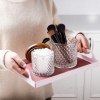 China Modern Design Sustainable Kitchen Canister Set With Lid Crystal Storage Jars Set for sale