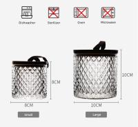 China Modern Design Sustainable Kitchen Canister Set With Lid Crystal Storage Jars Set for sale