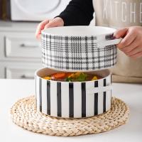 China Light Luxury Ceramic Soup Bowl Set Perfect for Business Gifts and Sustainable Cooking for sale