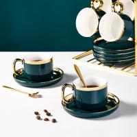 China Classic Design Style Customized Ceramic Cup And Saucer For Occasion Business Gifts for sale