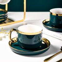 China Classic Design Style Customized Ceramic Cup And Saucer For Occasion Business Gifts for sale
