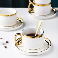 China Classic Design Style Customized Ceramic Cup And Saucer For Occasion Business Gifts for sale
