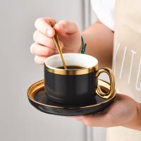 China Classic Design Style Customized Ceramic Cup And Saucer For Occasion Business Gifts for sale