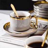 China Classic Design Style Customized Ceramic Cup And Saucer For Occasion Business Gifts for sale