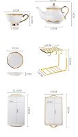 China Stylish Luxury Gold Rim Coffee Cup Set Ceramic Tea Cup Coffee Mug And Saucer for sale
