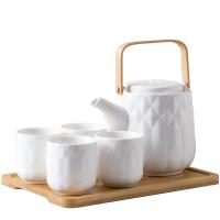 China Sustainable Ceramic Type Porcelain Tea Set Of 6 Japanese White Tea Cups With Gift Box for sale