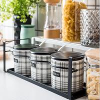 China Multifunctional Tea Coffee And Sugar Pots In Ceramic Kitchen Canisters For Food Storage for sale