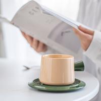 China Ceramic Tea Cups And Saucer Sets With Custom Colors Glazed For Restaurant Coffee Cups for sale